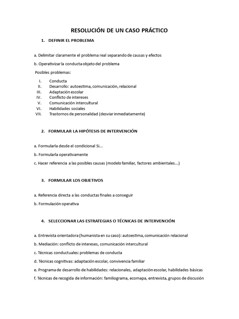 RESOLUCIÓN DE UN CASO PRÁCTICO | PDF