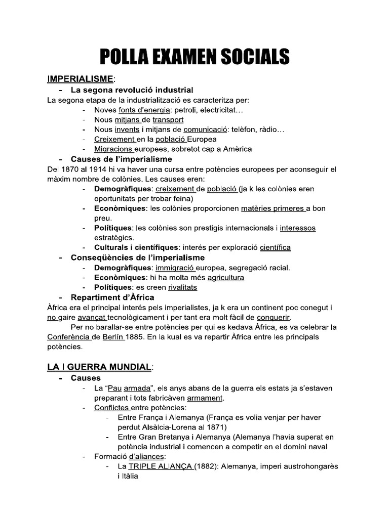 Polla Examen Socials | PDF