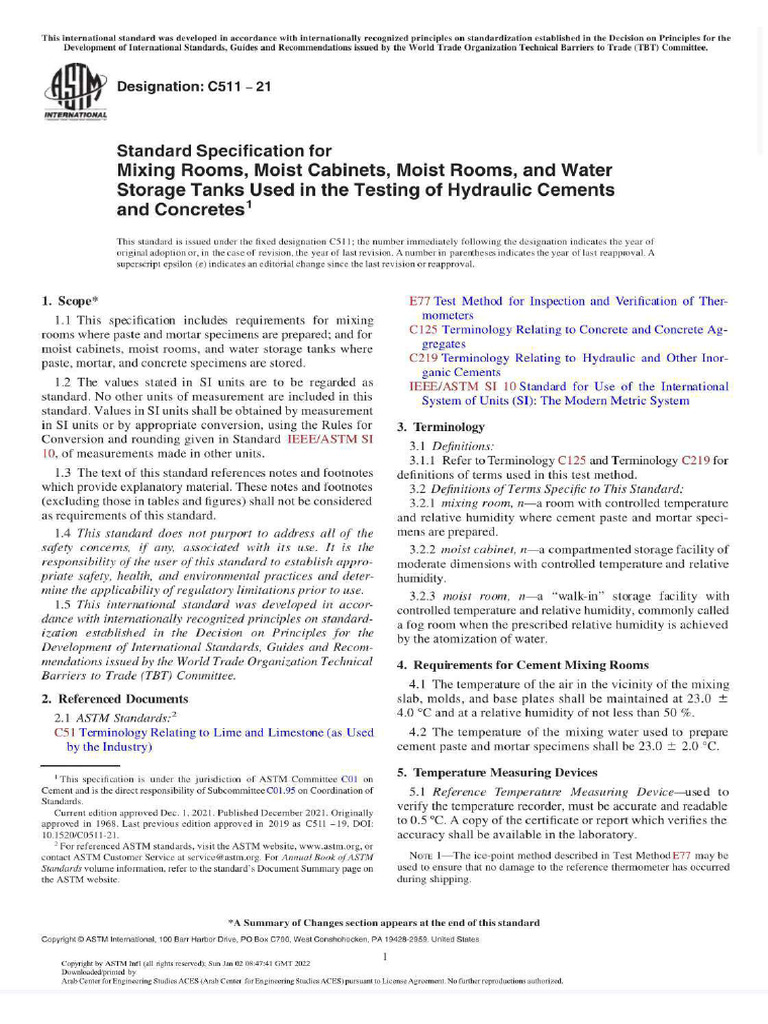 Astm C511 - 21 | PDF