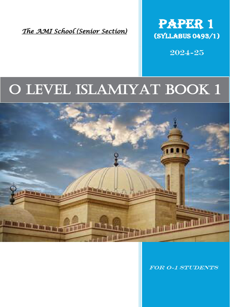Islamiyat Book 1 2024 25 (Ami o 1) | PDF