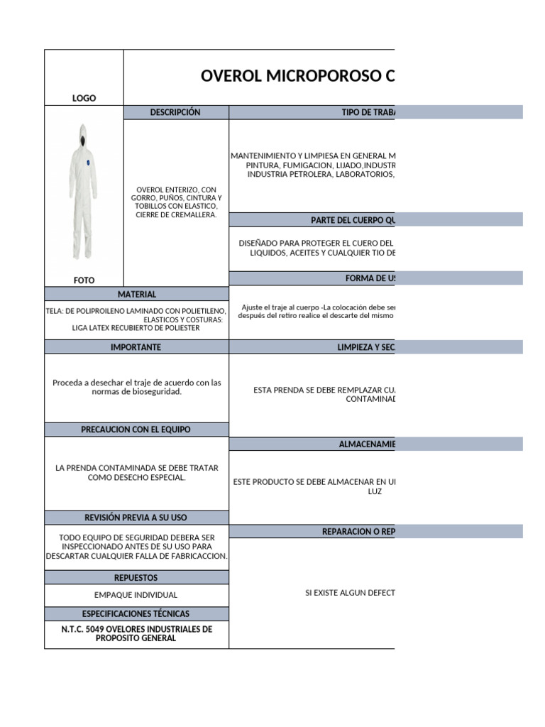 Formato Ficha Epp | PDF