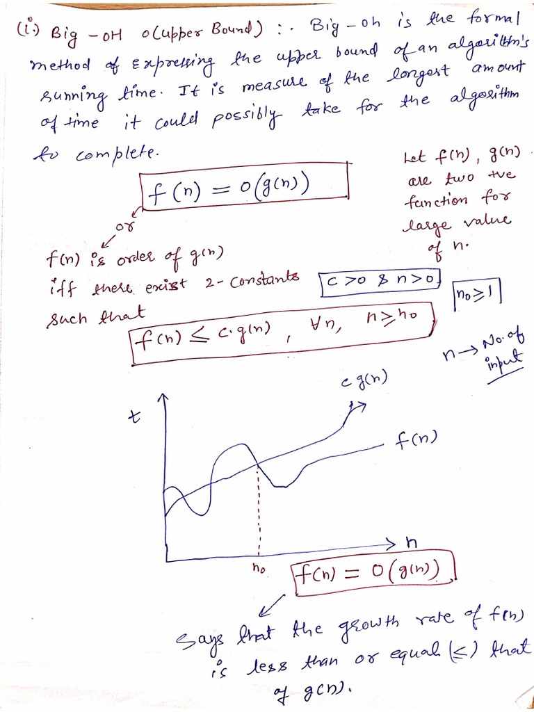 Unit 1 - Asymptotic Notation | PDF