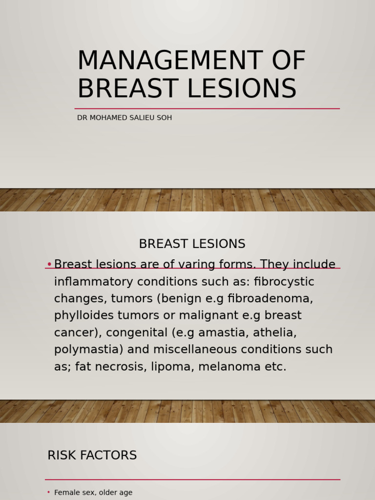 Management of Breast Lesions | PDF