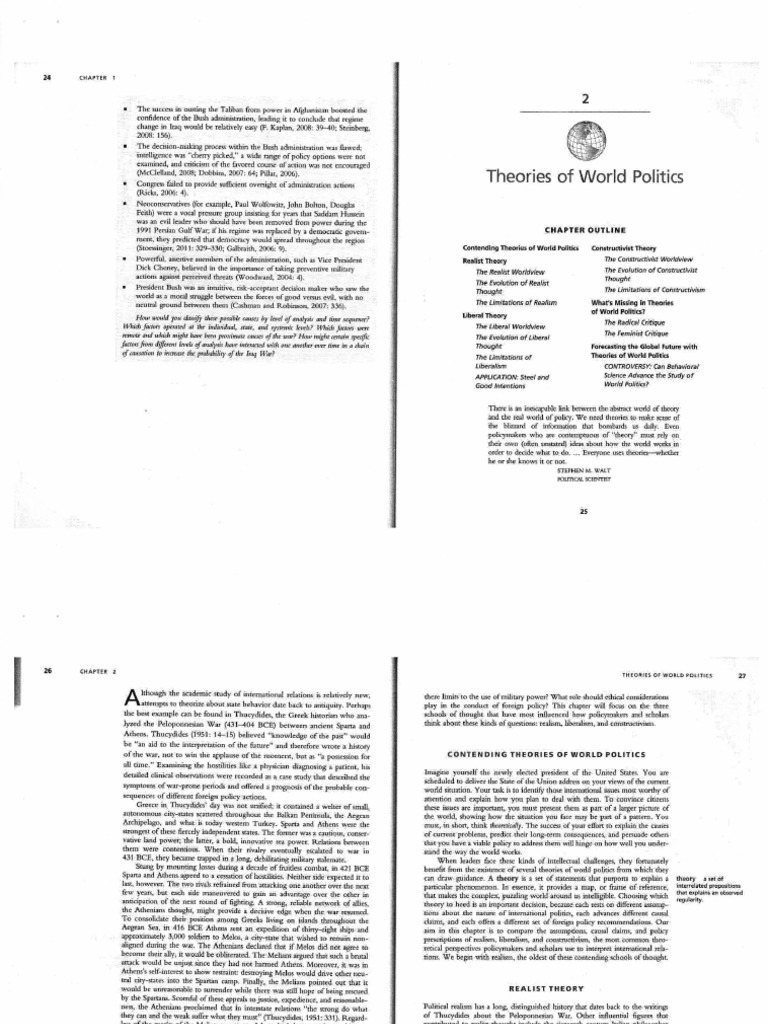 Ch2 Theories of World Politics | PDF