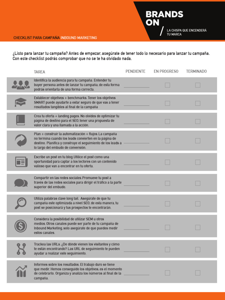 Checklist Inbound Marketing | PDF