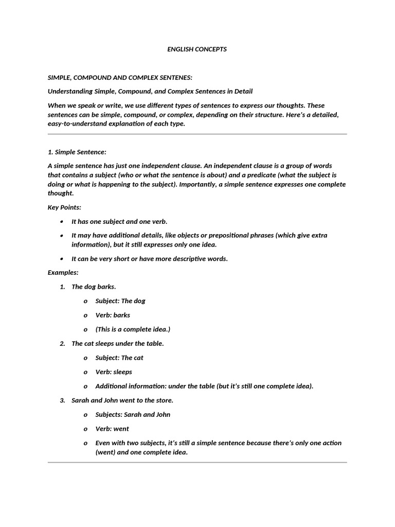 ENGLISH CONCEPTS | PDF