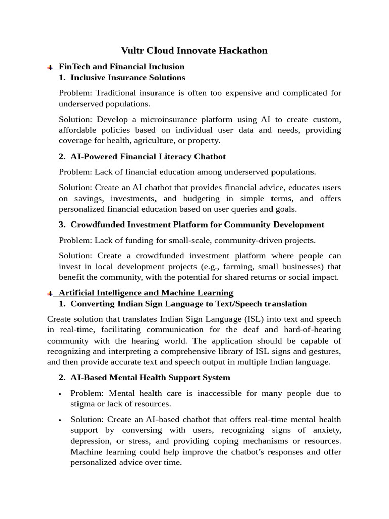 Hackathon_Topics | PDF