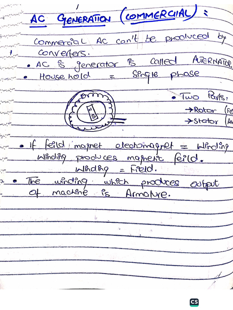 AC generation and 3phase.. | PDF
