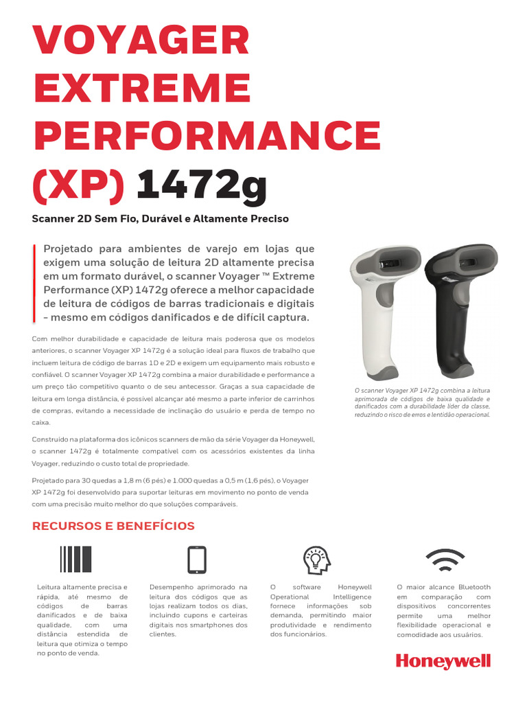 Voyager Extreme Performance (XP) : Scanner 2D Sem Fio, Durável e ...
