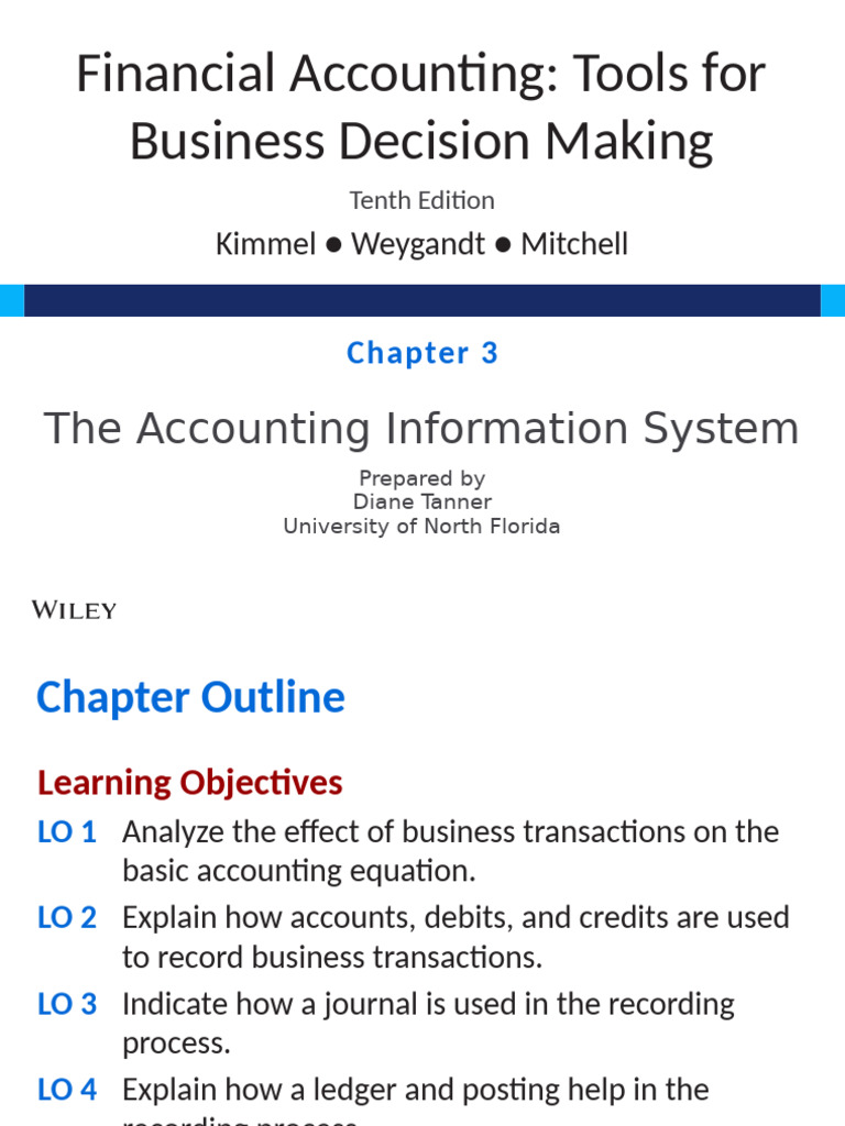 Kimmel Financial 10e PPT Ch03 the-Accounting-Information-System.2 | PDF
