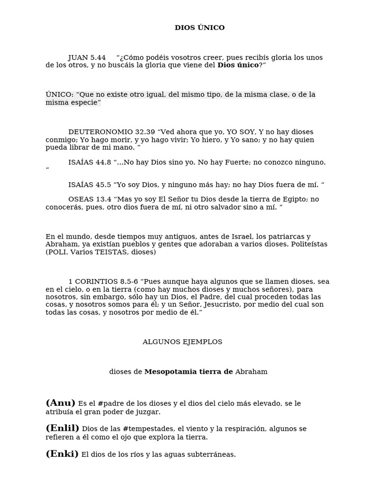 # 3 DIOS ÚNICO | PDF