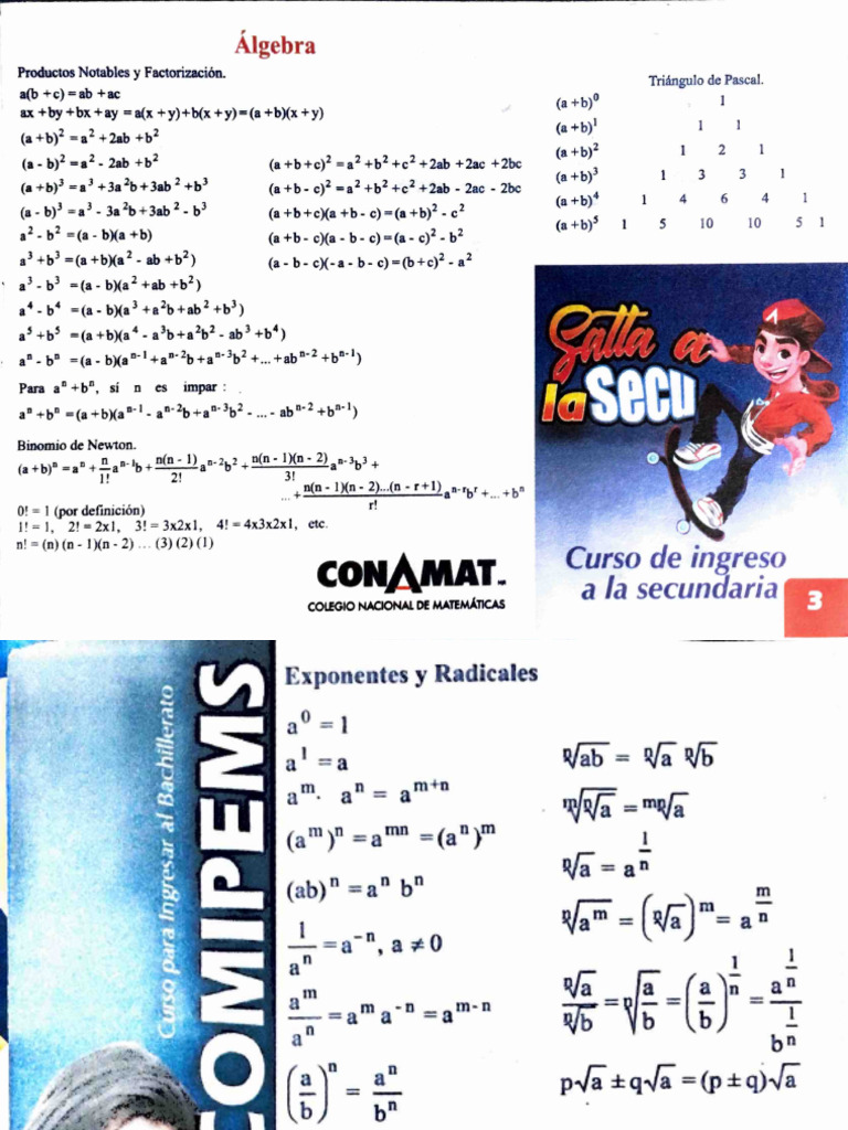 Formulario Matema-Ticas Preparatoria | PDF