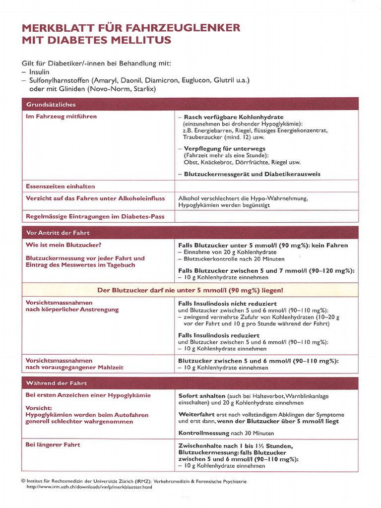 Merkblatt Für Fahrzeuglenker Pdf