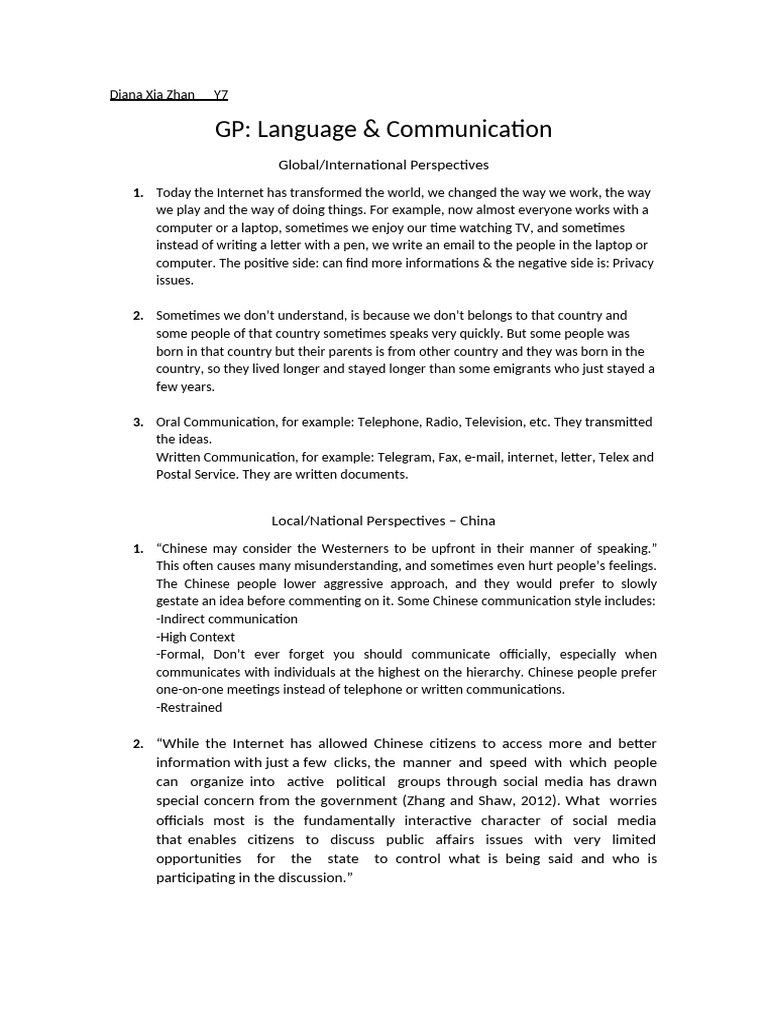 GP - Language & Communication | PDF