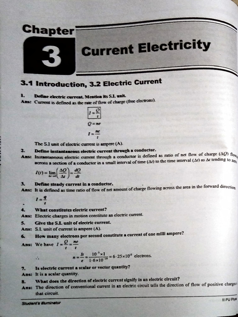 current electricity physics class 12 | PDF