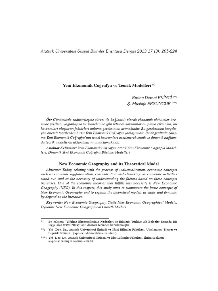 Ekonomik Coğrafya | PDF