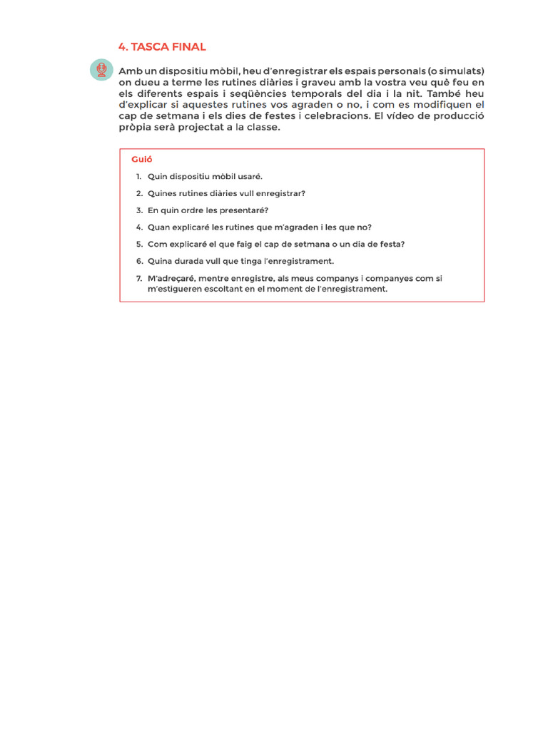 Indicacions TASCA FINAL | PDF