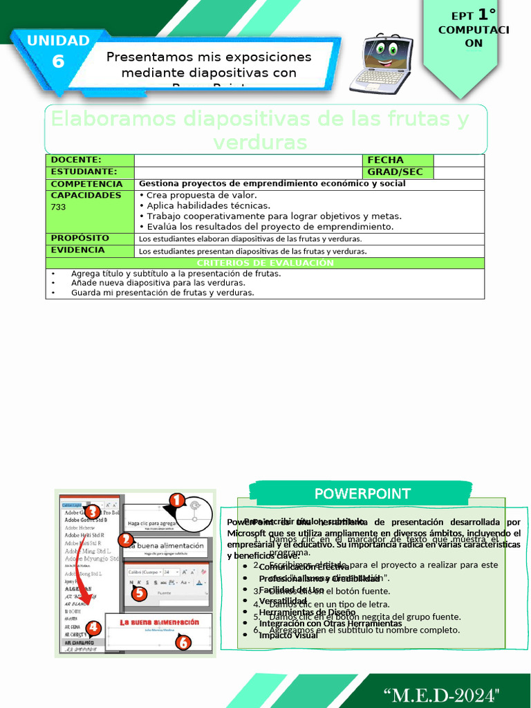 FICHA DE ACTIVIDAD EPT 1°-SEMANA 2 | PDF