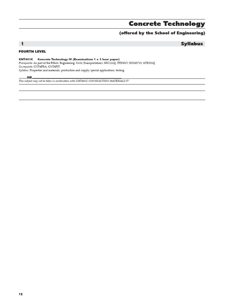 Concrete Technology | PDF
