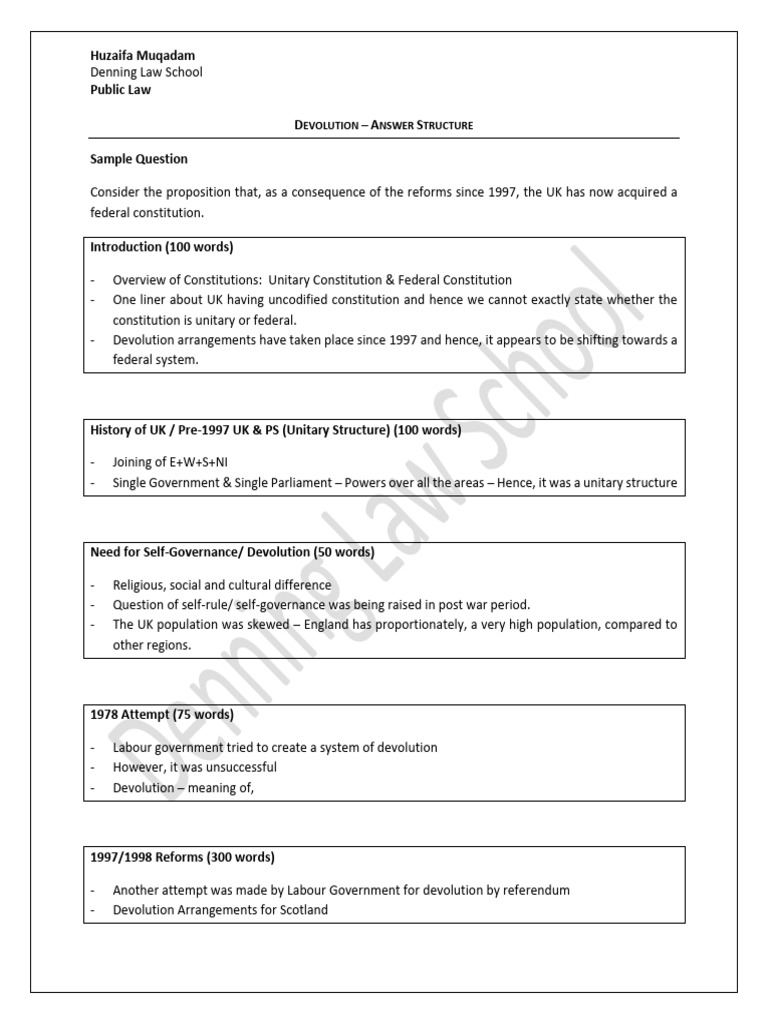 2.2-Devolution - Answer Structure | PDF