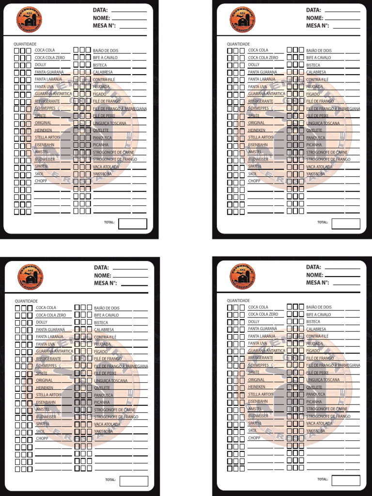 Comanda de Papel Impressa 2 IMPRESSÂO | PDF