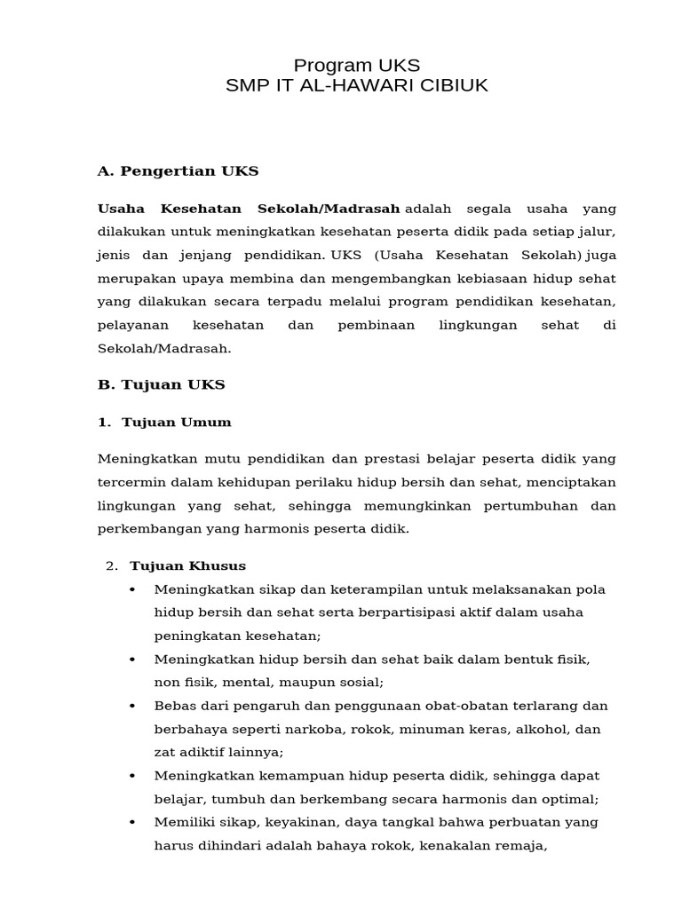 Program UKS | PDF