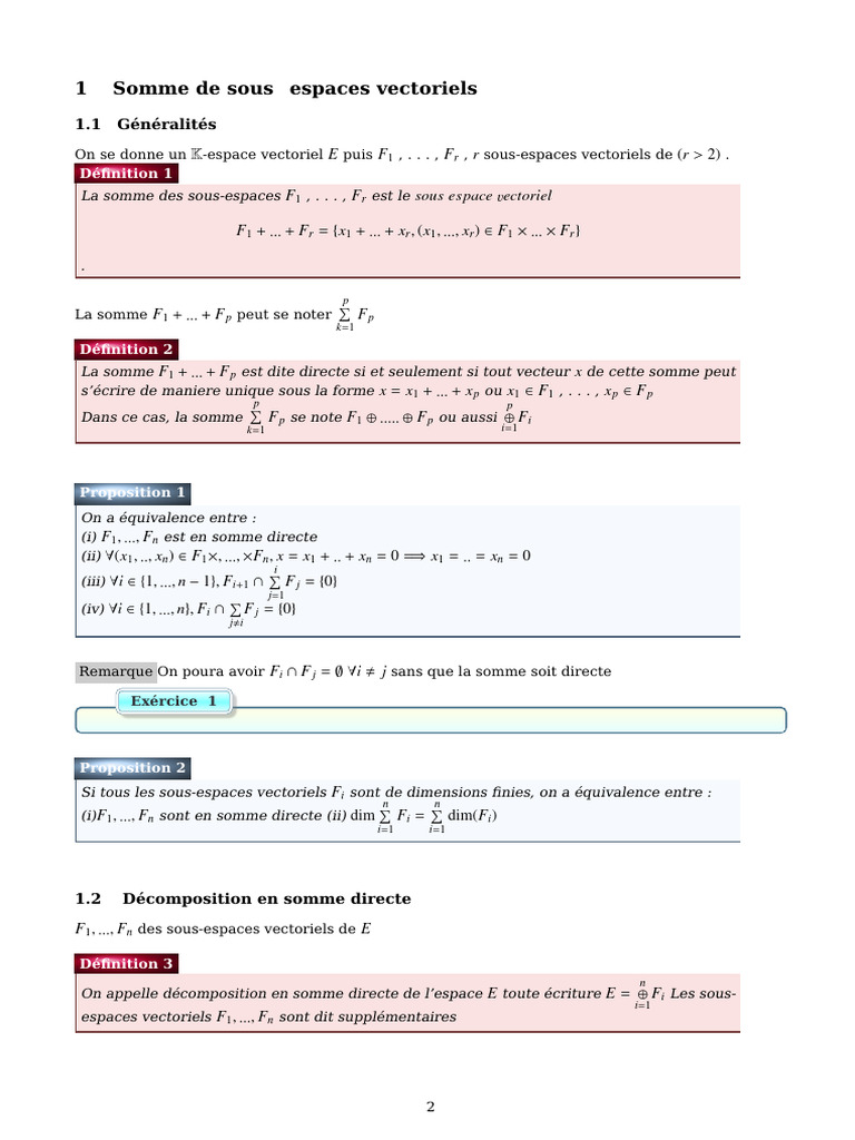 Complement Algébre Lin-2-10 | PDF