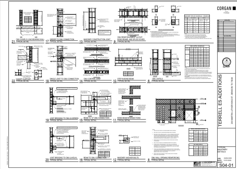 s04-01 - Typical Masonry Details | PDF