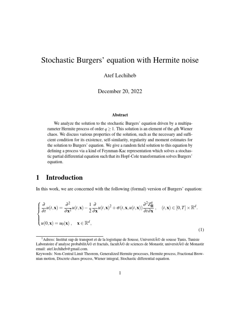 Burger Equation | PDF