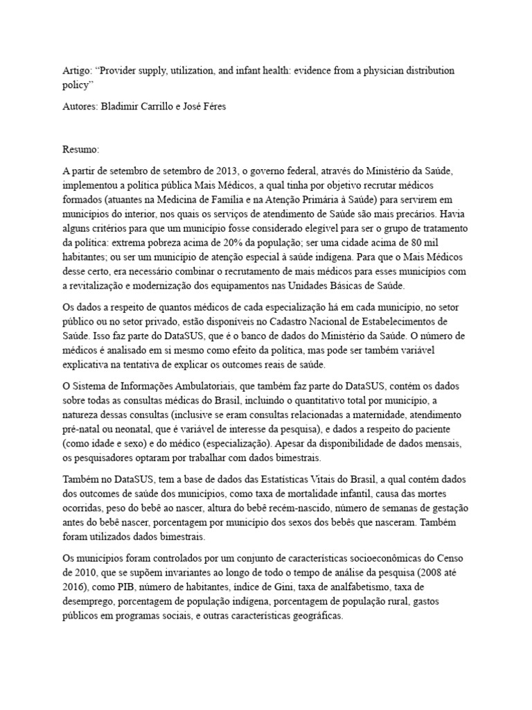 Artigo SUS | PDF