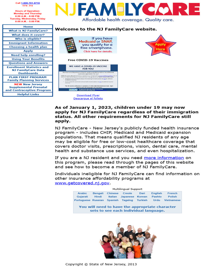 Welcome To NJ FamilyCare | PDF