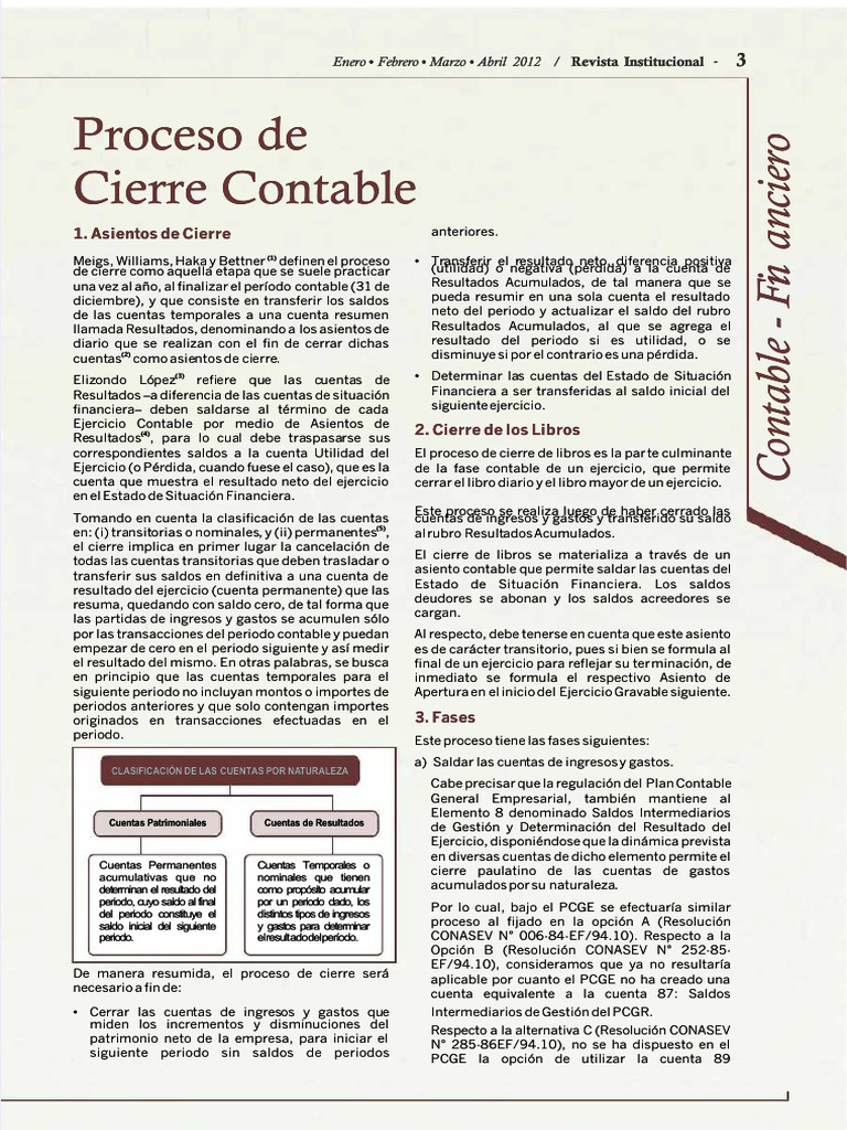 Cierre Contable | PDF