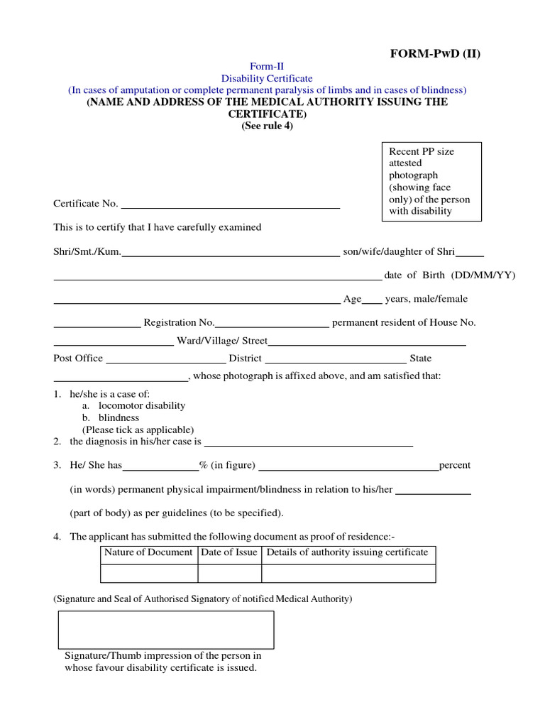 (Name and Address of The Medical Authority Issuing The Certificate ...