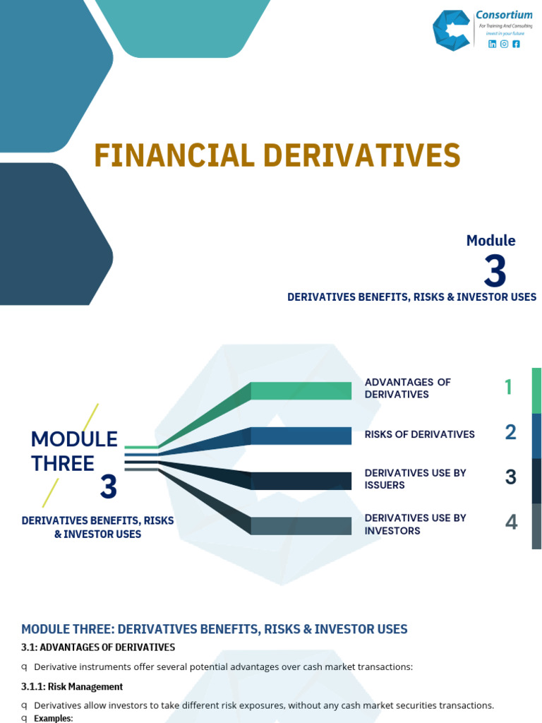 Financial Derivatives - MODULE THREE PDF | PDF