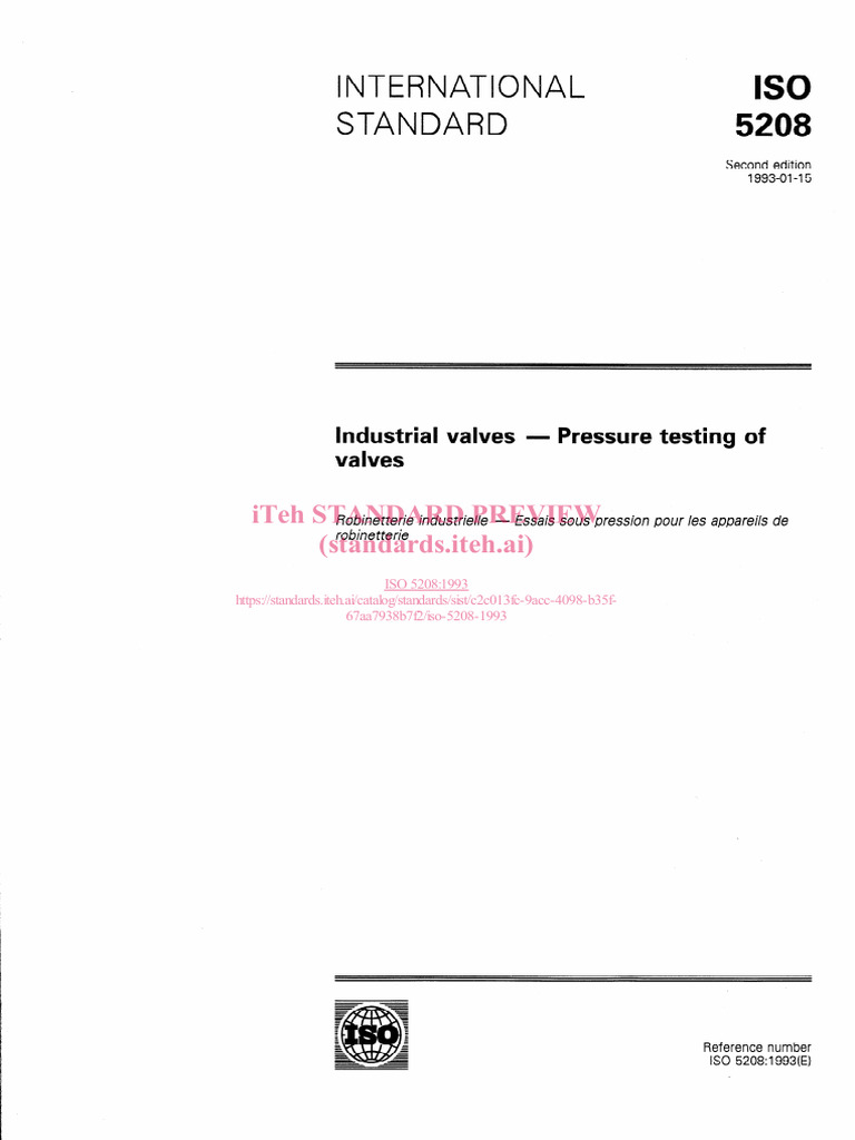 Iso 5208 1993 | PDF