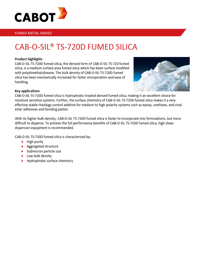 Datasheet CAB O SIL TS720Dpdf | PDF