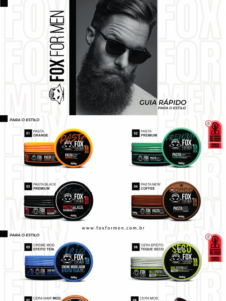 Guia Rápido - Pastas - Creme - Cera Fox For Men | PDF