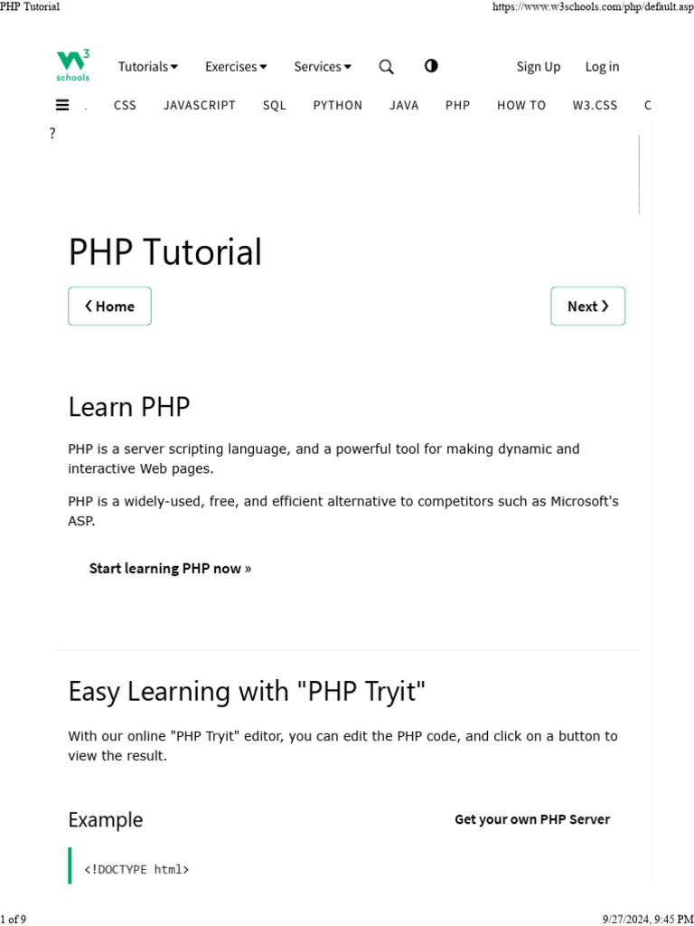 PHP Tutorial | PDF
