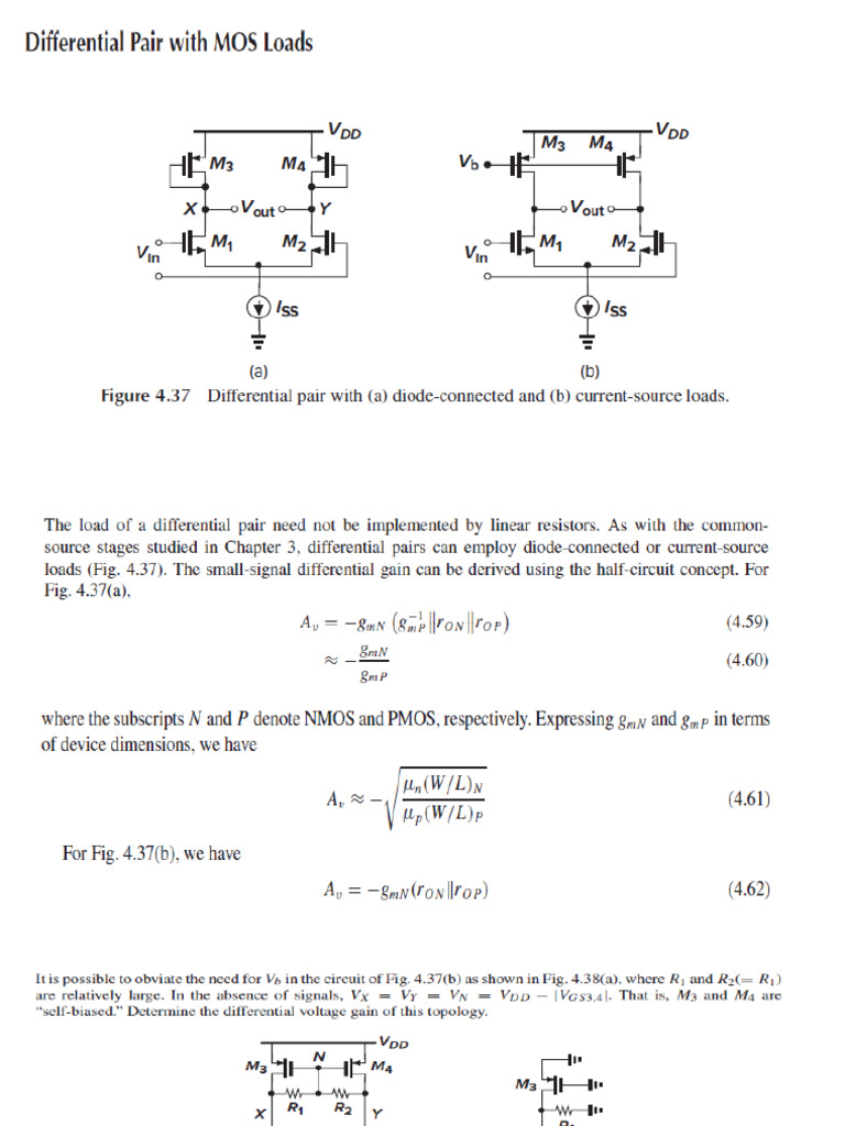 Diff AMp With MOS Loads | PDF