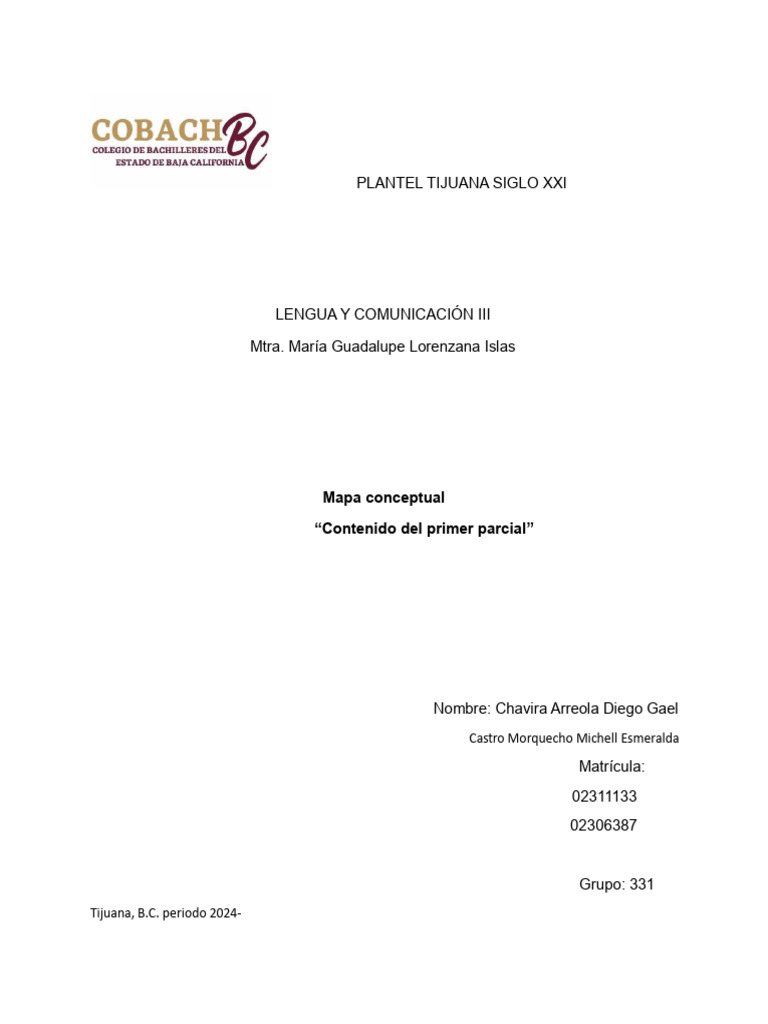 Portada Para El Mapa Conceptual.docx | PDF