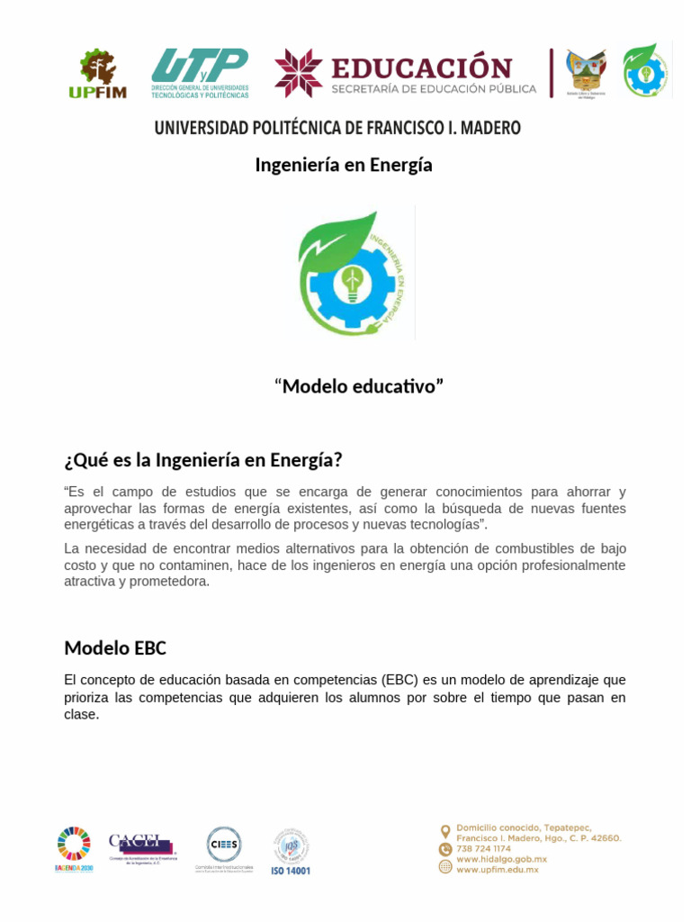 Modelo educativo | PDF