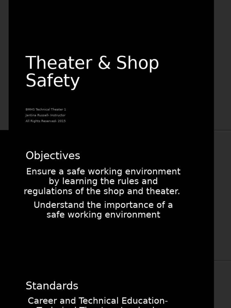 Theater & Shop Safety | PDF