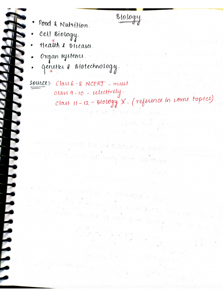 Biology Handwritten Notes | PDF