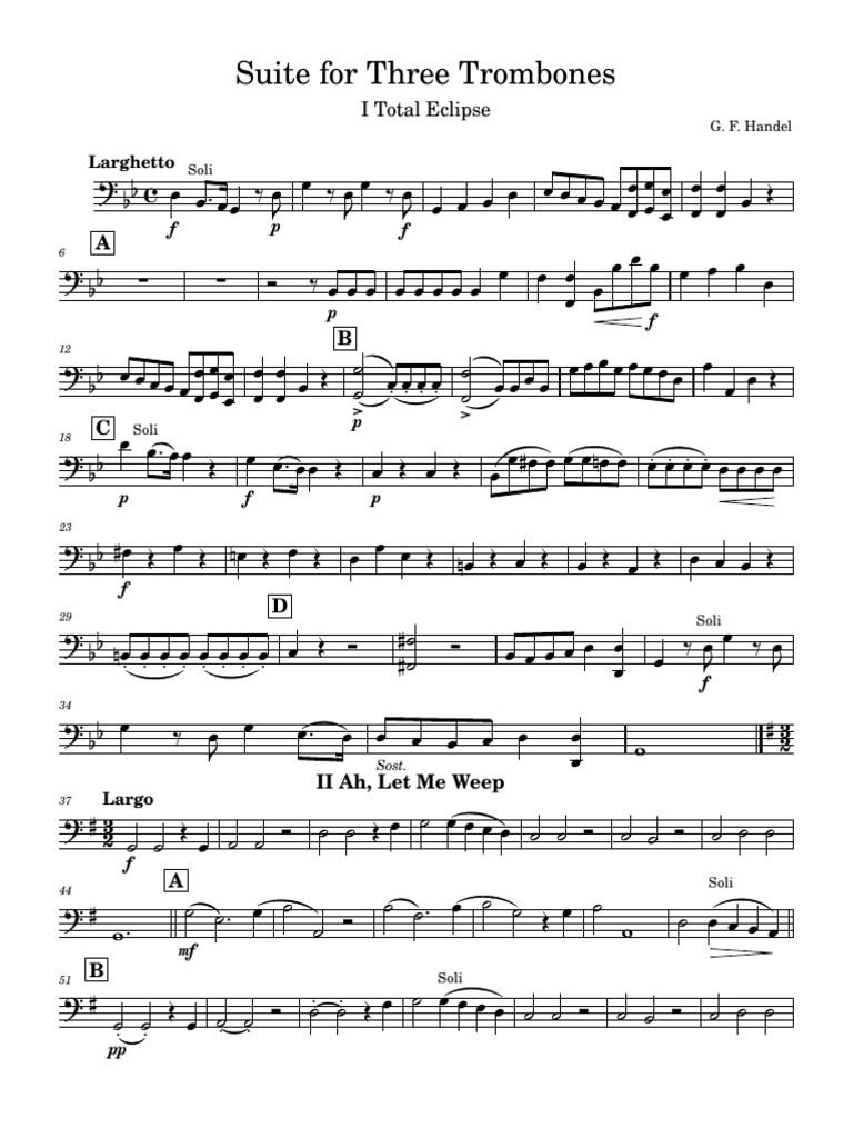 Suite For Three Trombones | PDF