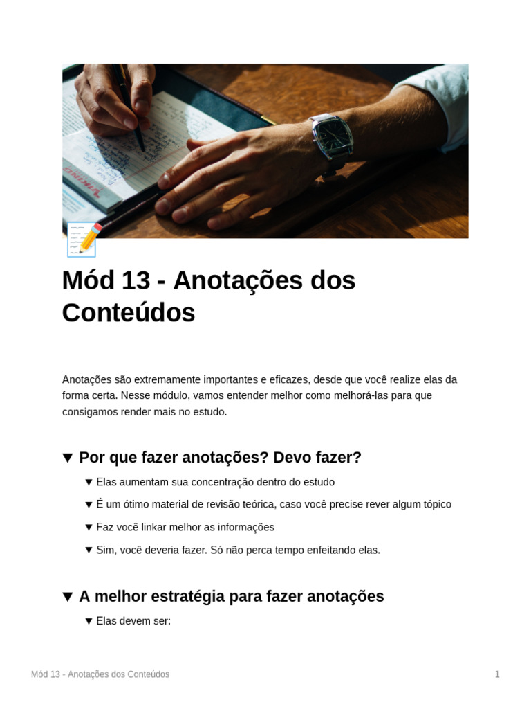 Mo D+13+-+anotac o Es+dos+conteu Dos | PDF