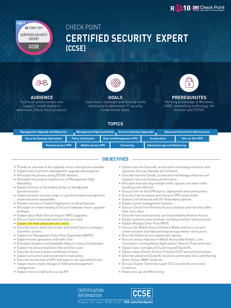 CCSE R81.10 Overview | PDF