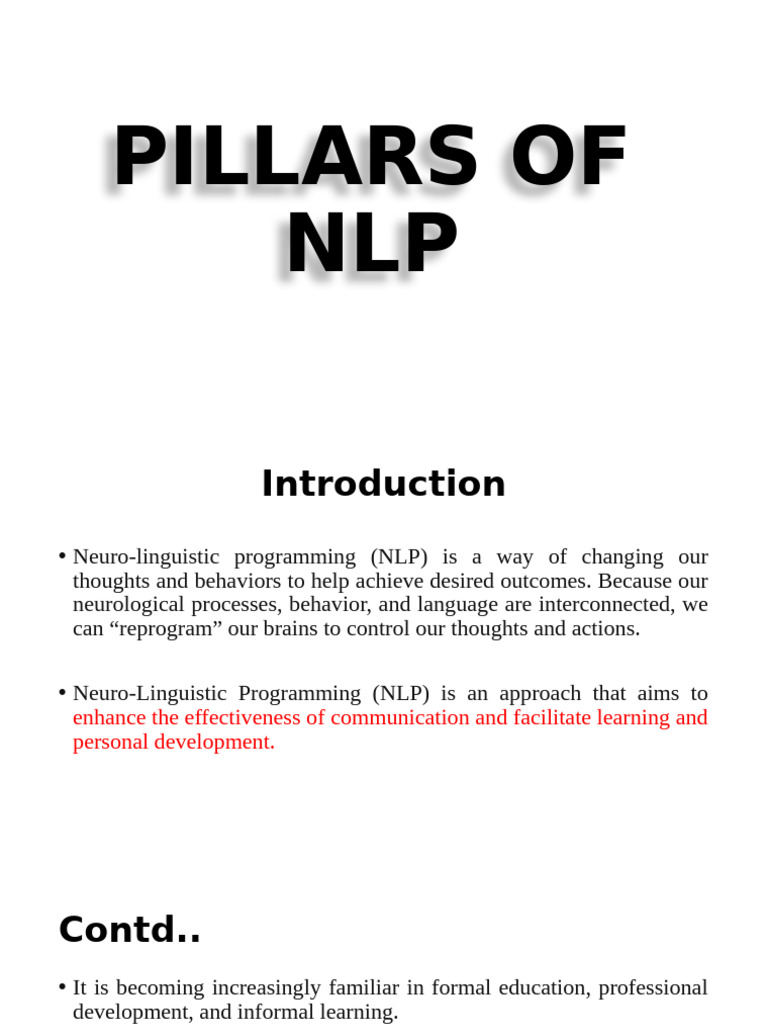 Pillars of NLP | PDF