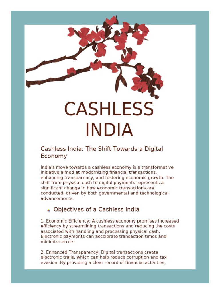 Cashless India | PDF