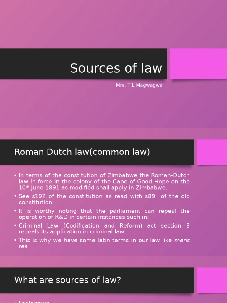 Sources of Law | PDF | Supreme Courts | Judge