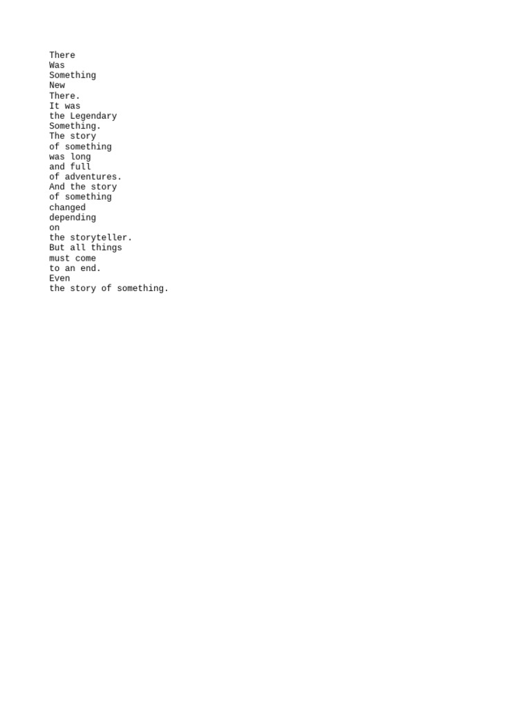 The End of Something | PDF